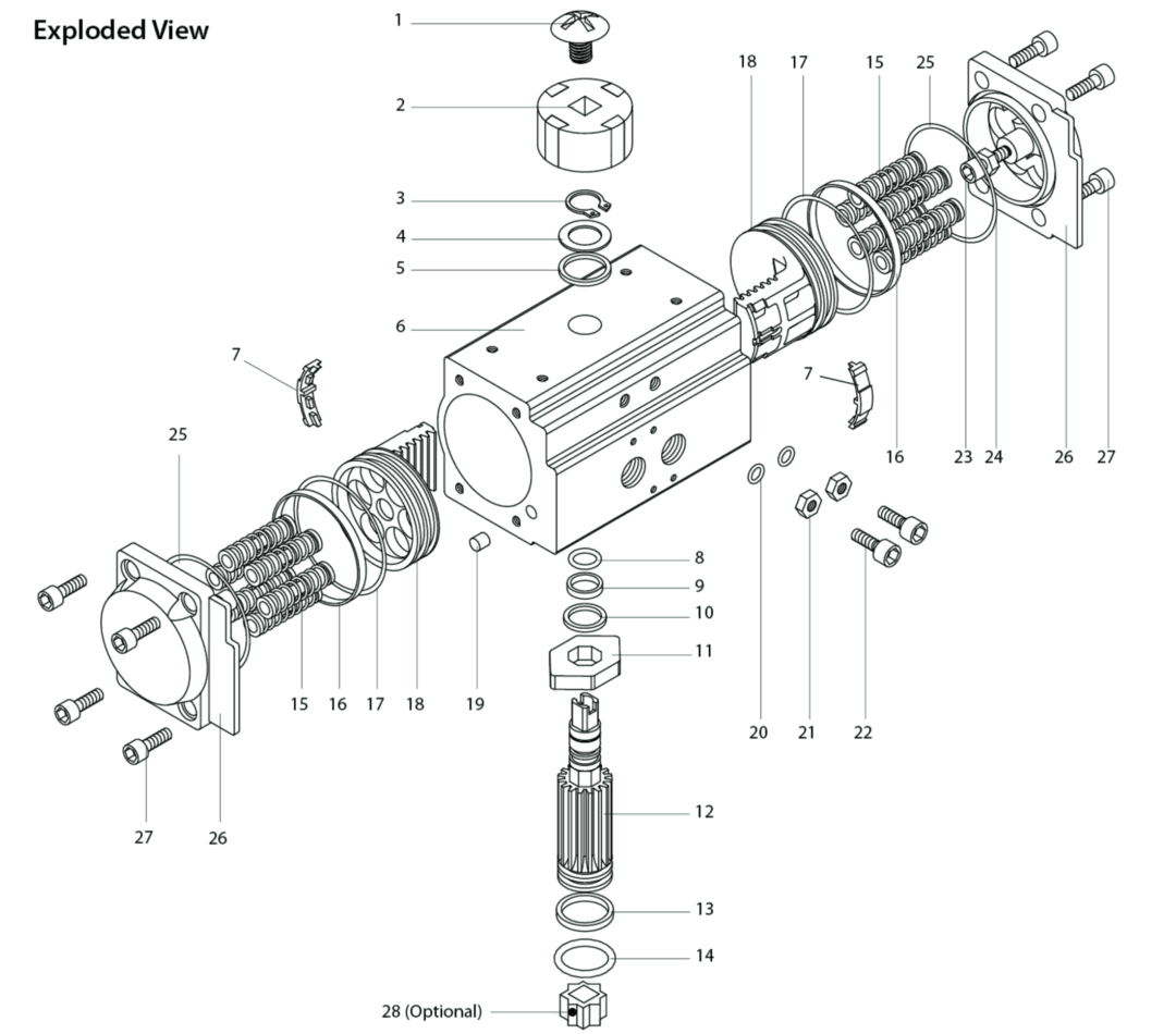 Pneumatic Actuator - Flo-Tite Air-Con C-Series - Accurate Valve Automation