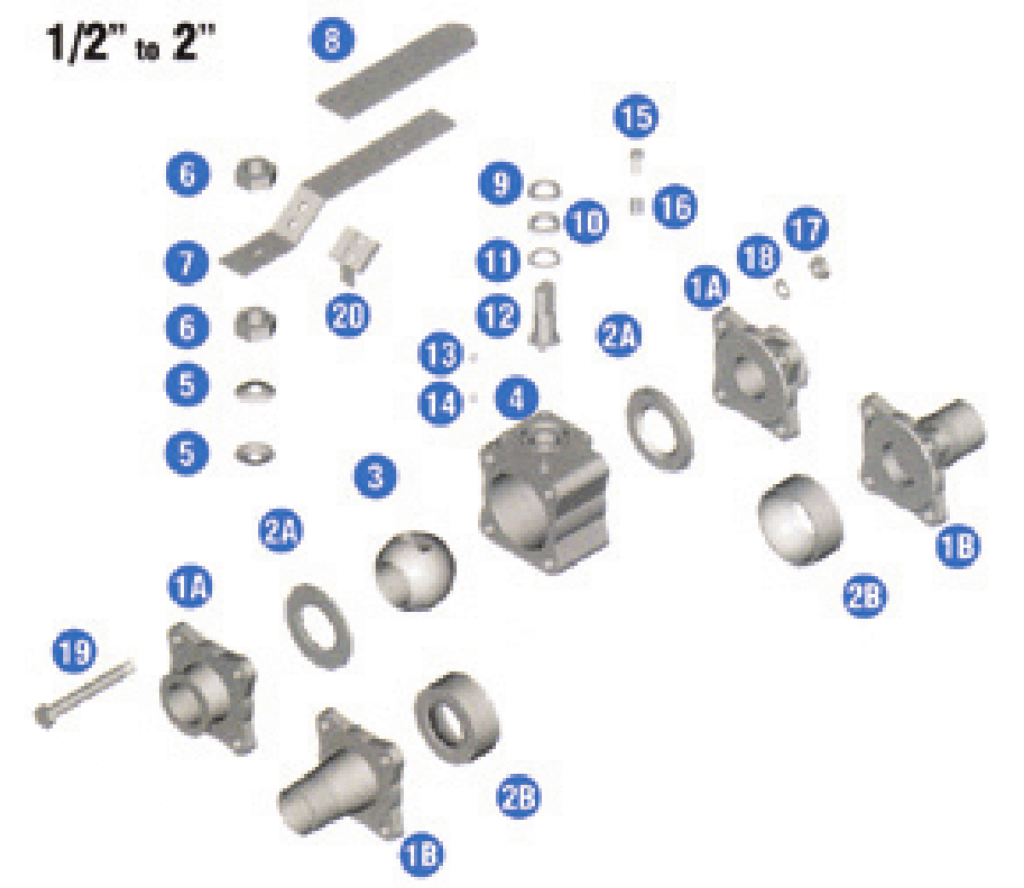 Sanitary 3-PC Ball Valves - 5308-5309 - Accurate Valve Automation