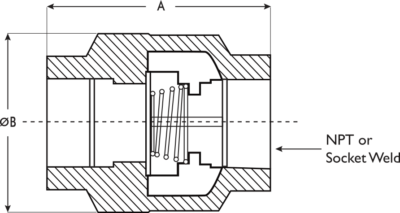 Single Disc NPT/SW Check Valve CV88 - Accurate Valve Automation